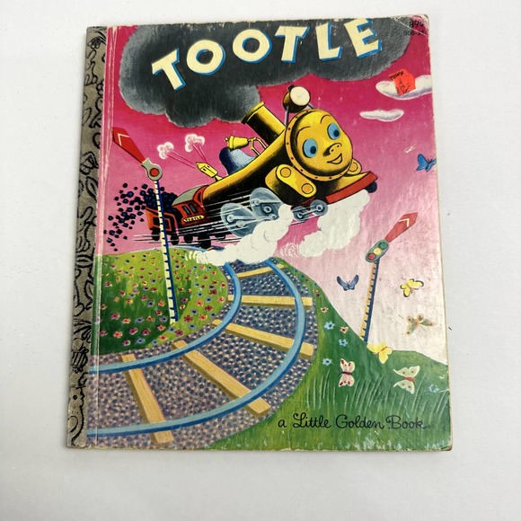 None | Accents | Vintage Vtg Little Golden Book Tootle Train Junk ...